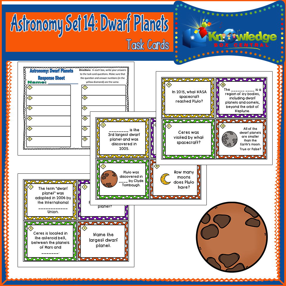 Astronomy Task Cards: Set 14: Dwarf Planets | Made By Teachers