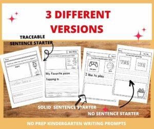 Opinion Writing Prompts for First Grade, No Prep Writing Prompts - Made ...
