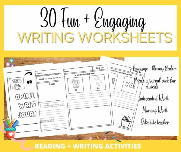 Opinion Writing Prompts for First Grade, No Prep Writing Prompts | Made ...
