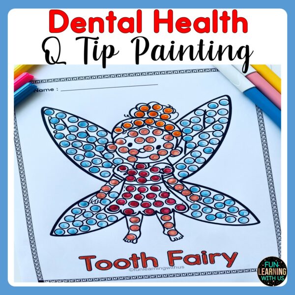 Dental Health Dot Q Tip Painting | February Fine Motor Activity | Made ...