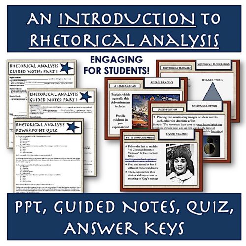 An Introduction to Rhetorical Analysis - PPT, Guided Notes, Practice ...