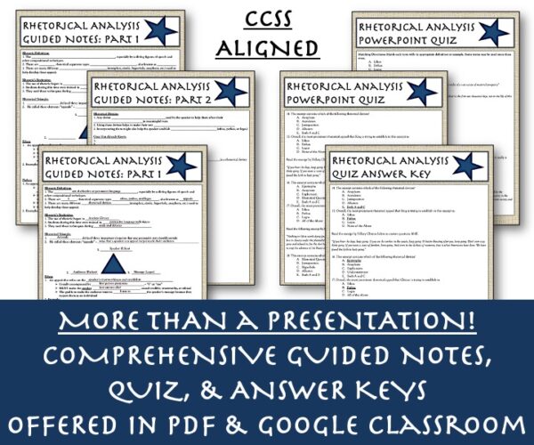An Introduction to Rhetorical Analysis - PPT, Guided Notes, Practice ...