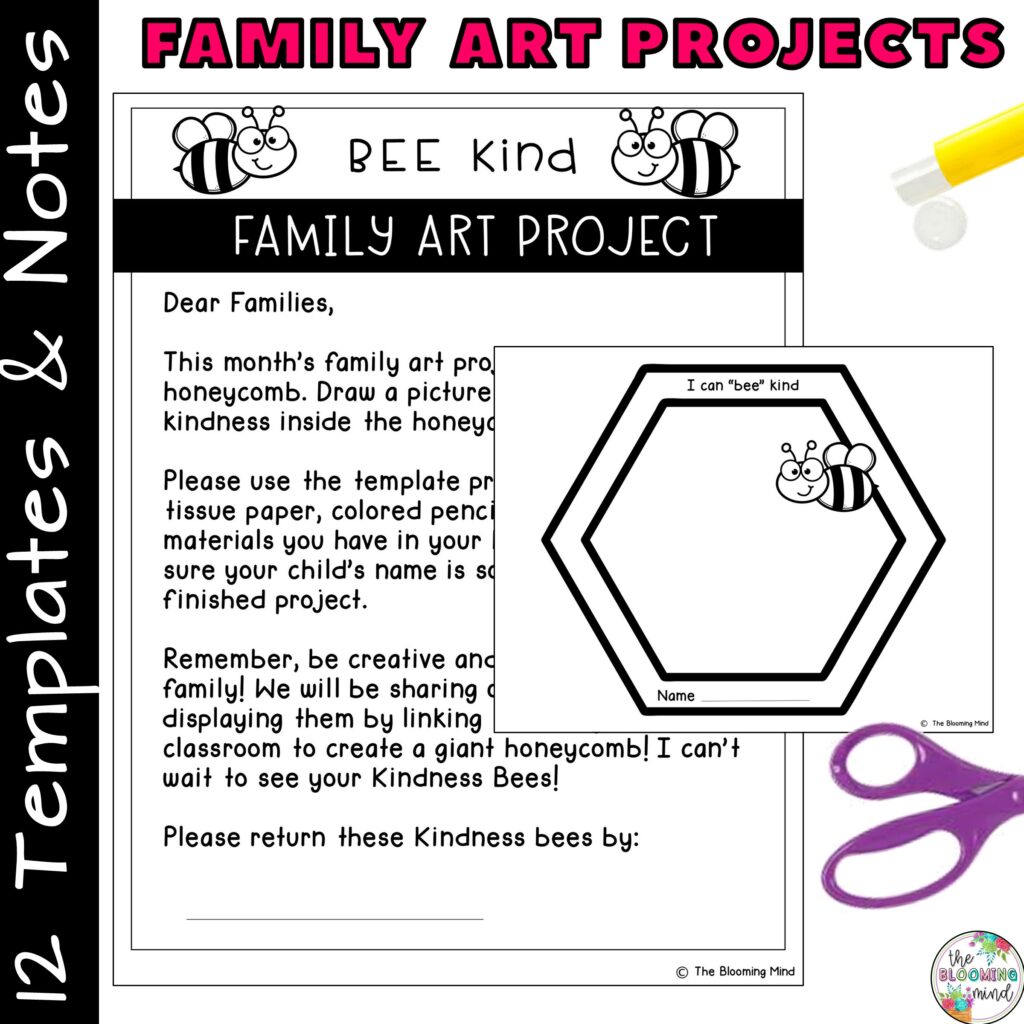 Monthly Kindness Art Projects for Preschool or Kindergarten | Made By ...