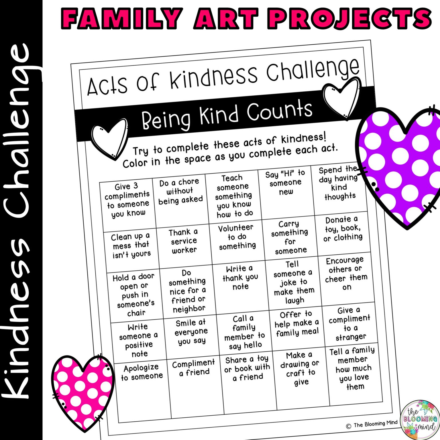 Monthly Kindness Art Projects for Preschool or Kindergarten | Made By ...