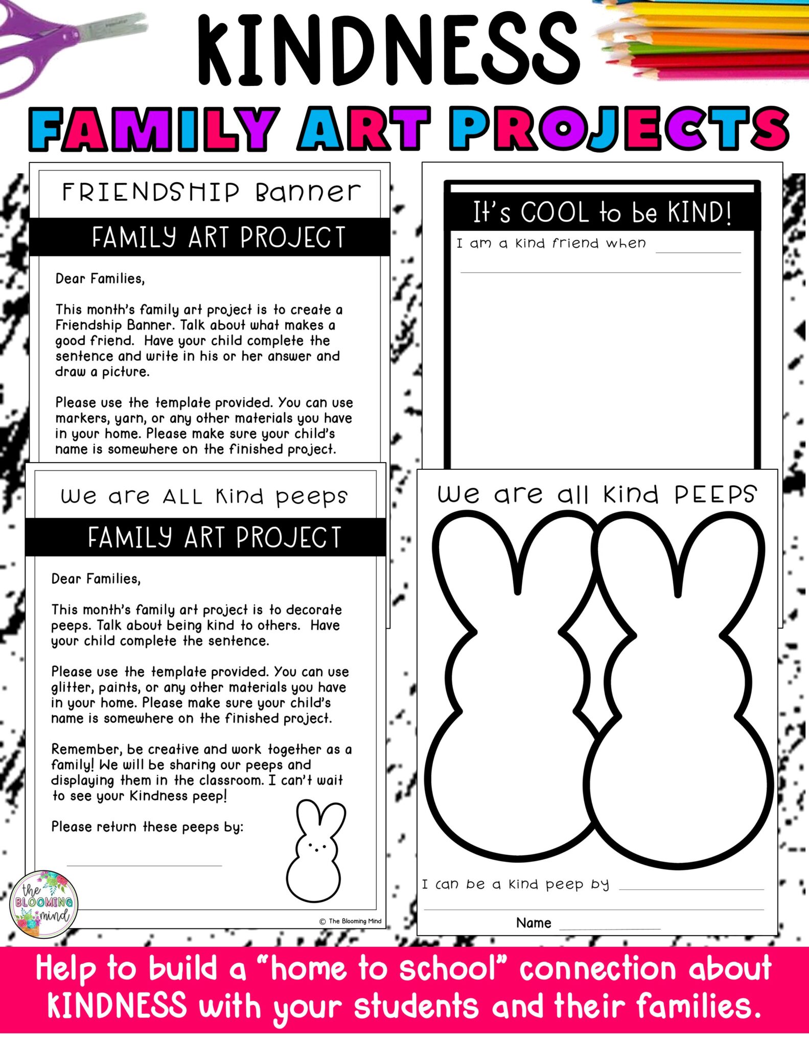 Monthly Kindness Art Projects for Preschool or Kindergarten | Made By ...