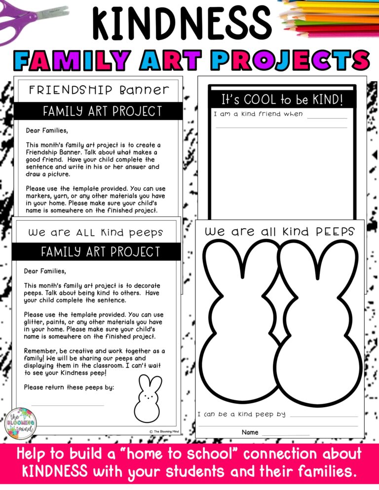 Monthly Kindness Art Projects for Preschool or Kindergarten | Made By ...