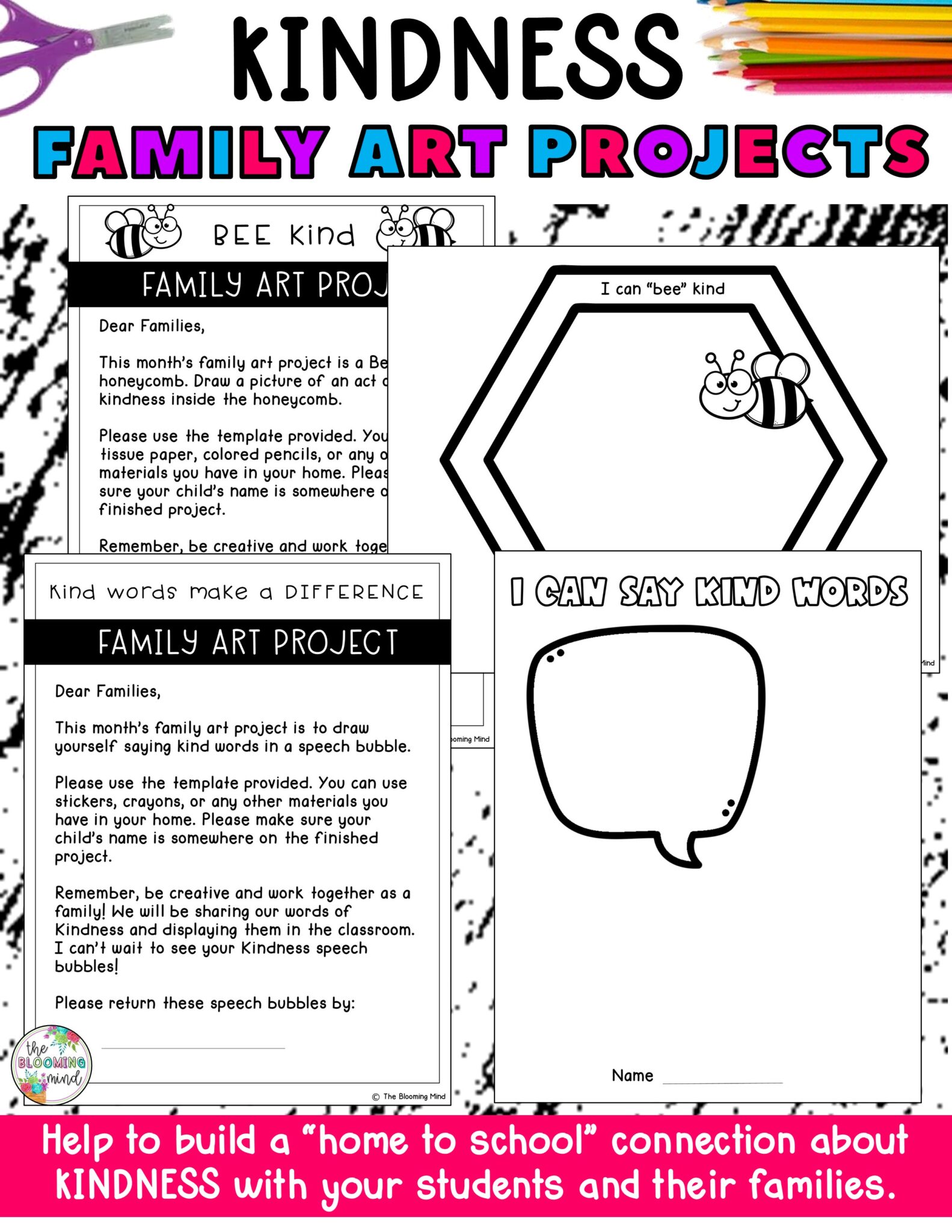 Monthly Kindness Art Projects for Preschool or Kindergarten | Made By ...