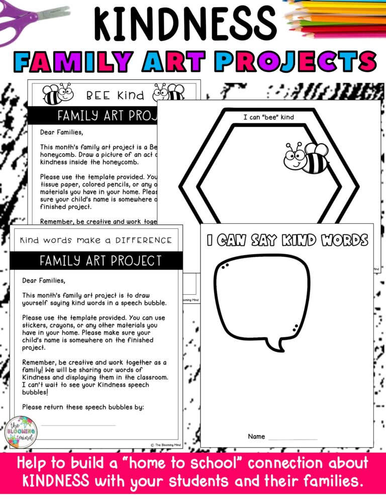 Monthly Kindness Art Projects for Preschool or Kindergarten | Made By ...
