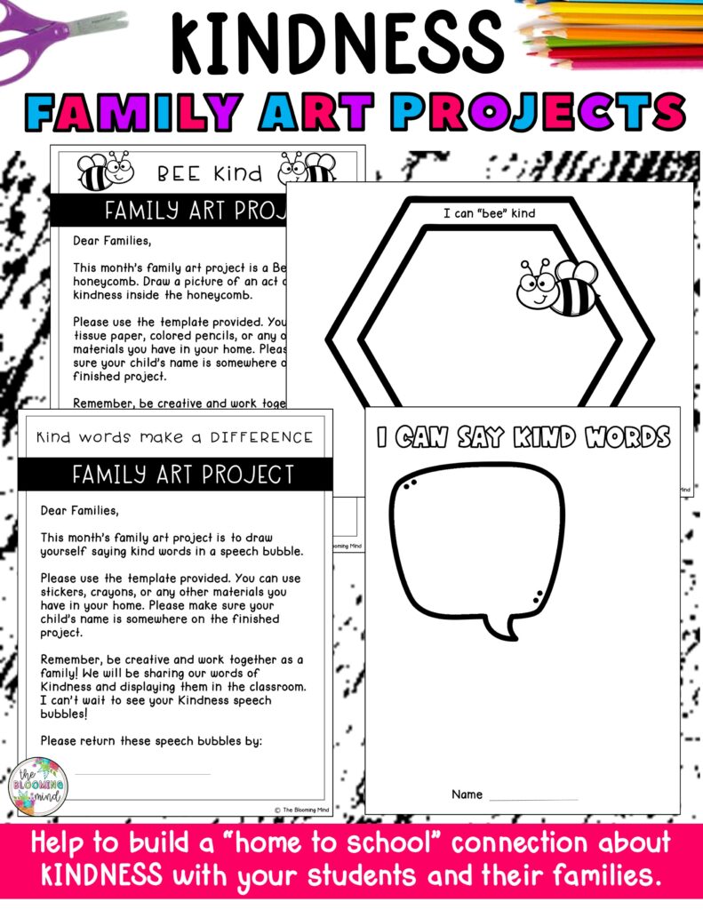 Monthly Kindness Art Projects for Preschool or Kindergarten | Made By ...