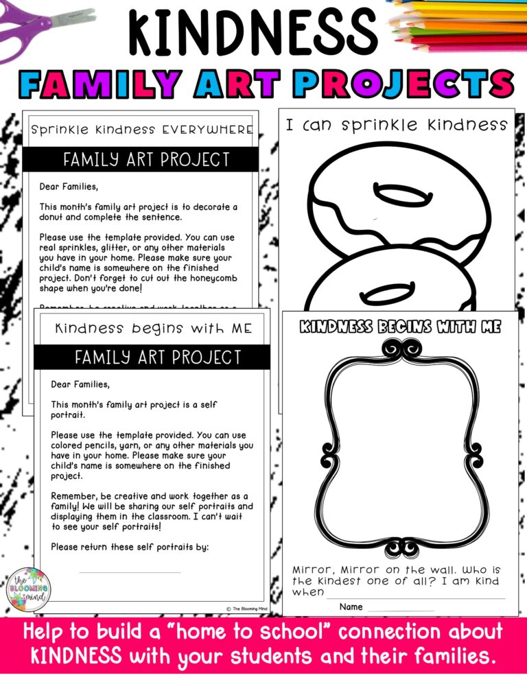 Monthly Kindness Art Projects for Preschool or Kindergarten | Made By ...