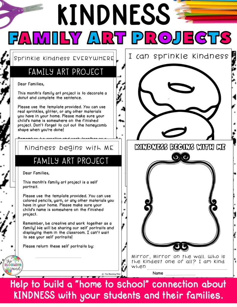 Monthly Kindness Art Projects for Preschool or Kindergarten | Made By ...