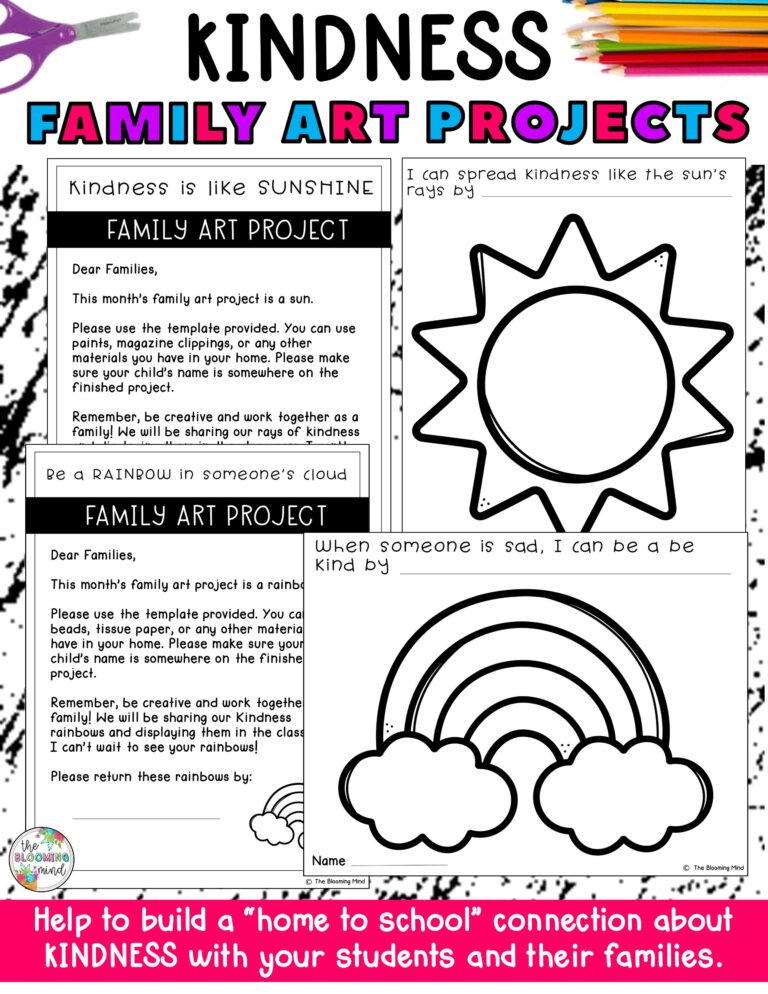 Monthly Kindness Art Projects for Preschool or Kindergarten | Made By ...