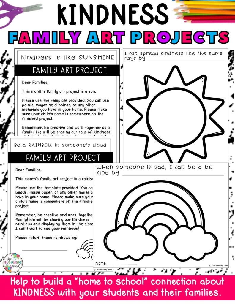 Monthly Kindness Art Projects for Preschool or Kindergarten | Made By ...