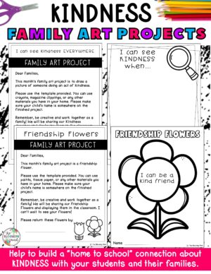 Monthly Kindness Art Projects for Preschool or Kindergarten | Made By ...