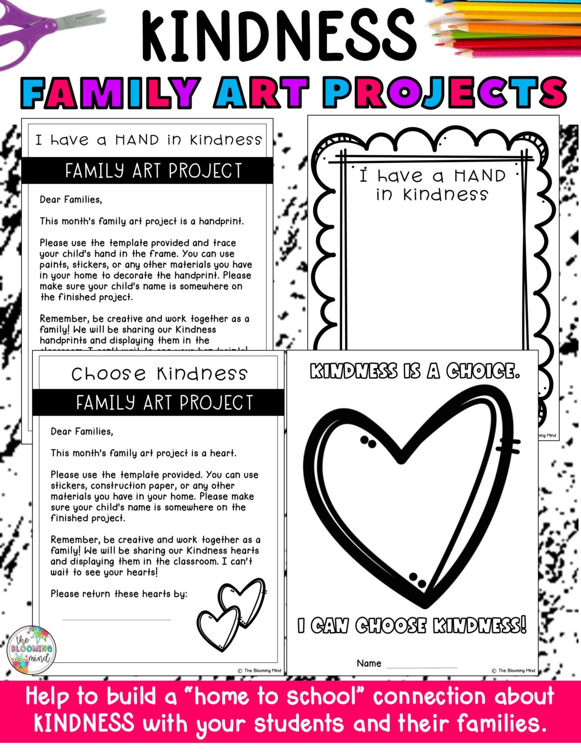 Monthly Kindness Art Projects for Preschool or Kindergarten | Made By ...