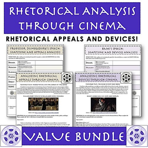 Rhetoric Through Cinema Bundle - Engaging SOAPSTone, Appeals, & Devices ...