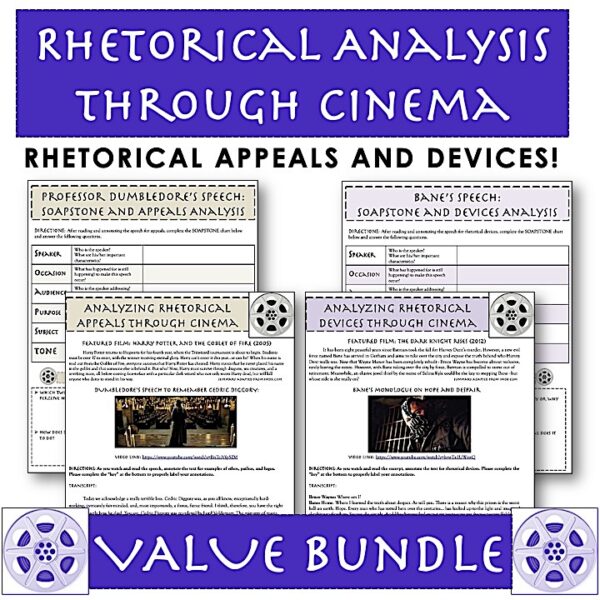 Rhetoric Through Cinema Bundle - Engaging SOAPSTone, Appeals, & Devices ...