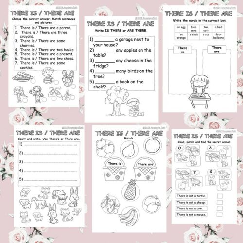 THERE IS THERE ARE worksheets ESL EFL English printable grammar ...