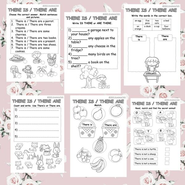 THERE IS THERE ARE worksheets ESL EFL English printable grammar ...
