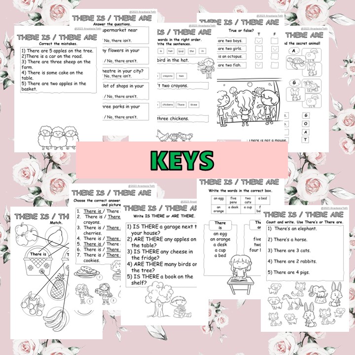 THERE IS THERE ARE worksheets ESL EFL English printable grammar ...