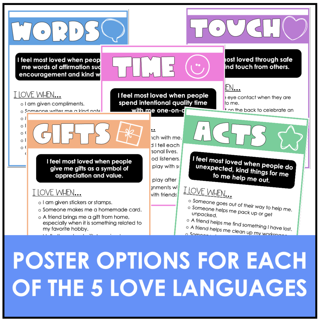 The 5 Love Languages Posters | Made By Teachers