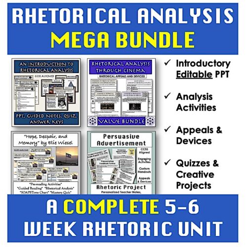 Rhetorical Appeals & Devices Unit Bundle - A Complete Rhetorical ...