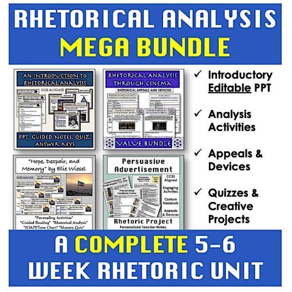 Rhetorical Appeals & Devices Unit Bundle - A Complete Rhetorical ...