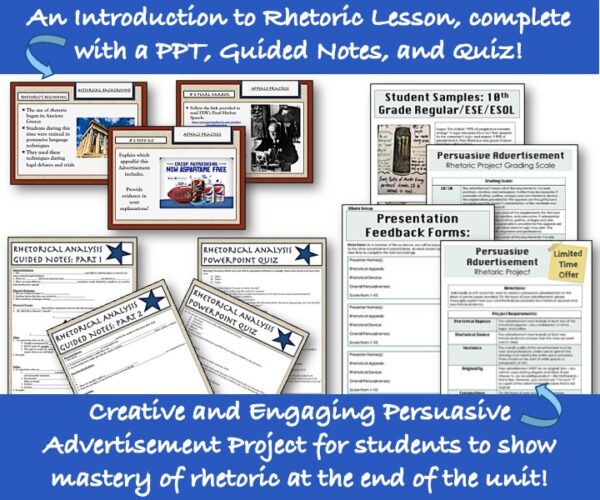 Rhetorical Appeals & Devices Unit Bundle - A Complete Rhetorical ...