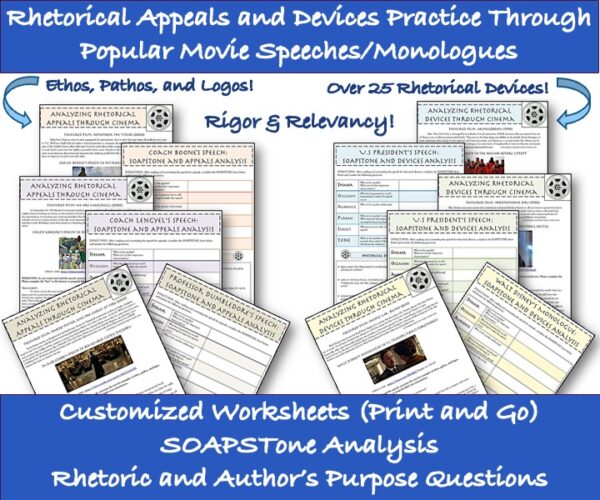 Rhetorical Appeals & Devices Unit Bundle - A Complete Rhetorical ...