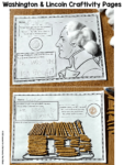 George Washington Abraham Lincoln Presidents Day Craftivity Flipbook ...