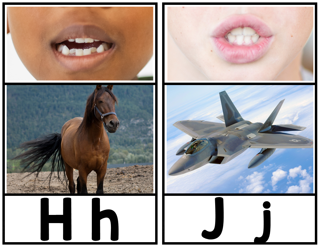 Alphabet Cards with Real Mouth Pictures & Photos Speech Sounds Letter ...