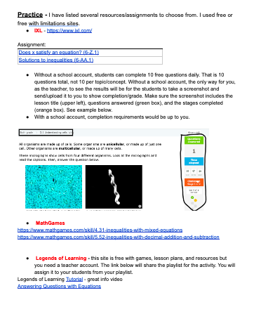 Complete Online Distance Learning 5th Math Solve Equations/Inequalities ...