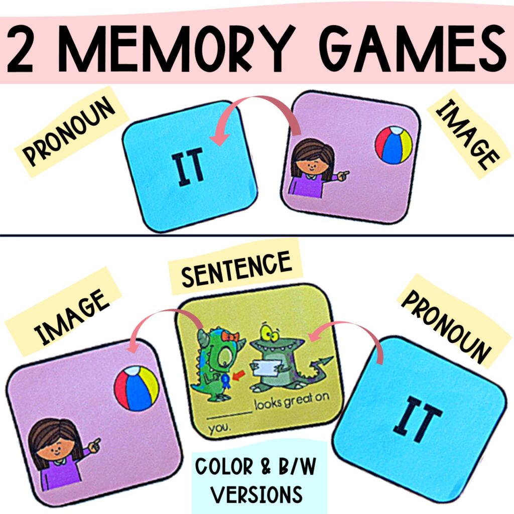 ESL | EFL | ESOL | Personal Pronouns | BOOM Cards | Worksheets | Memory ...