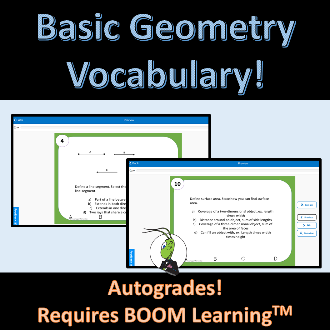 Geometry Vocabulary Drawing Boom Task Cards | Made By Teachers
