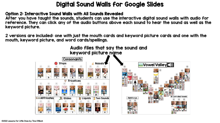 Sound Wall with Real Mouth Pictures & Photo Cards + Digital Science of ...