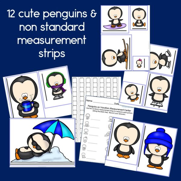 Penguins | Winter Nonstandard Measurement Activities Math Center - Made ...