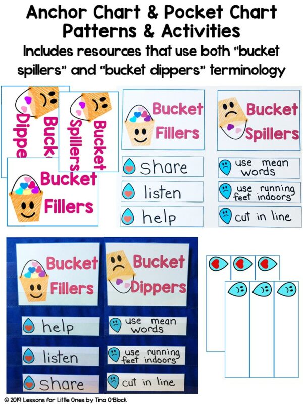Bucket Filler Activities Bulletin Board Class Pledge Awards Tags | Made ...