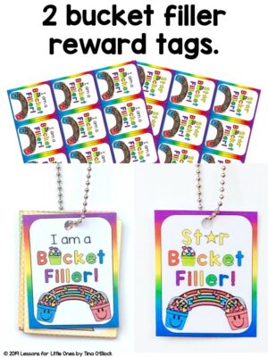 Bucket Filler Activities Bulletin Board Class Pledge Awards Tags | Made ...