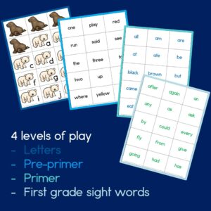 Polar Bear Sight Word and Letter Reading Game | Arctic | Polar Animal ...