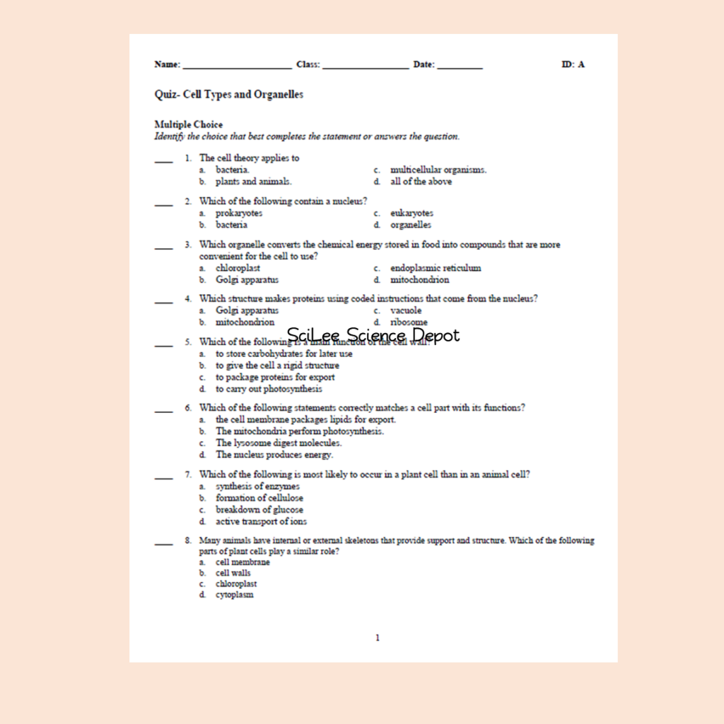 Cellular Structure and Function NO PREP Unit Bundle | Made By Teachers