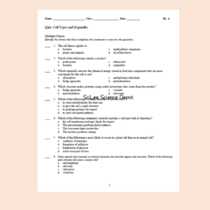 Cellular Structure and Function NO PREP Unit Bundle | Made By Teachers