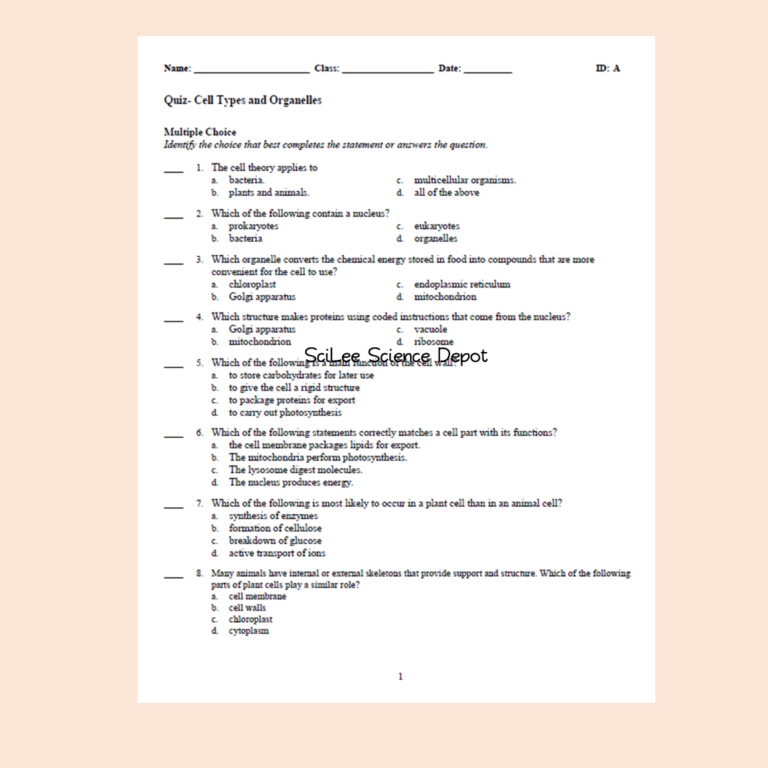 Cellular Structure and Function NO PREP Unit Bundle | Made By Teachers