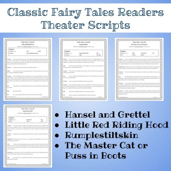 Classic Fairy Tale Reader's Theater, Brother's Grim, Hansel & Gretel ...