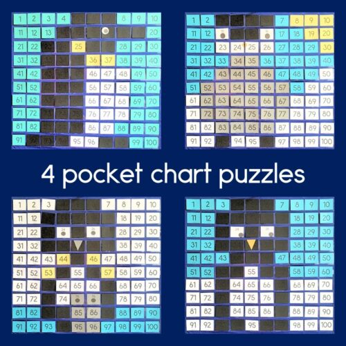 Penguin 100s Pocket Charts | Hundreds Chart Mystery Pictures January ...