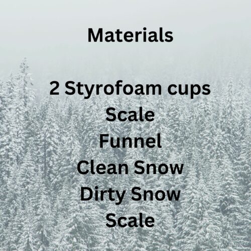 Weather 2 Snow Labs How clean is it and Mass of snow Middle School ...