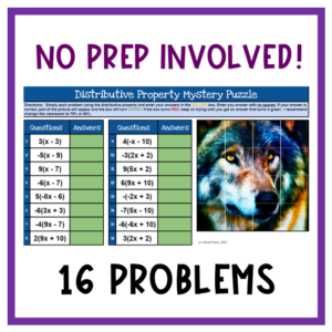 Distributive Property Activity Digital Pixel Art Mystery Puzzle | Made ...