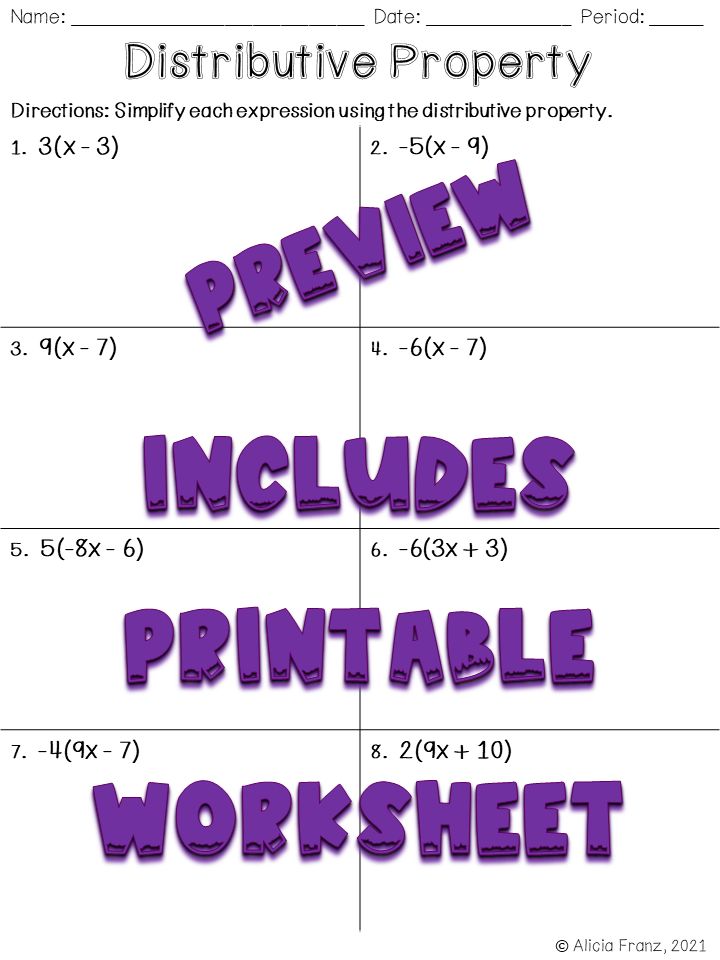 Distributive Property Activity Digital Pixel Art Mystery Puzzle | Made ...