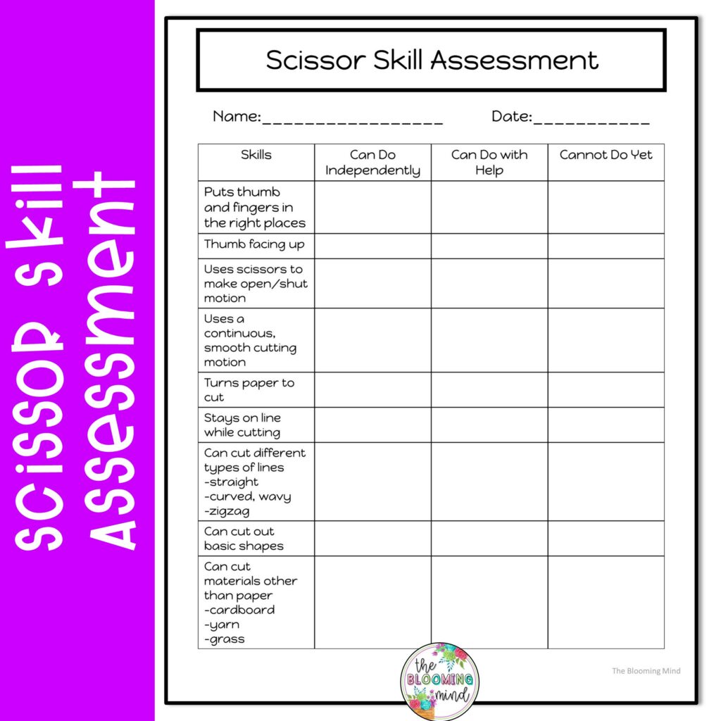 Scissor Skill Assessment | Made By Teachers