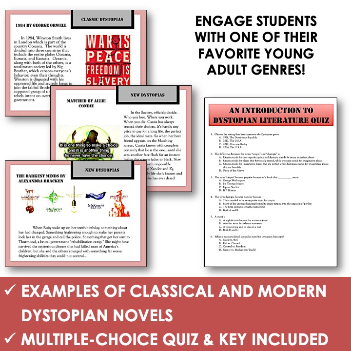 An Introduction to Dystopian Literature Lesson - PPT Lesson, Activities ...