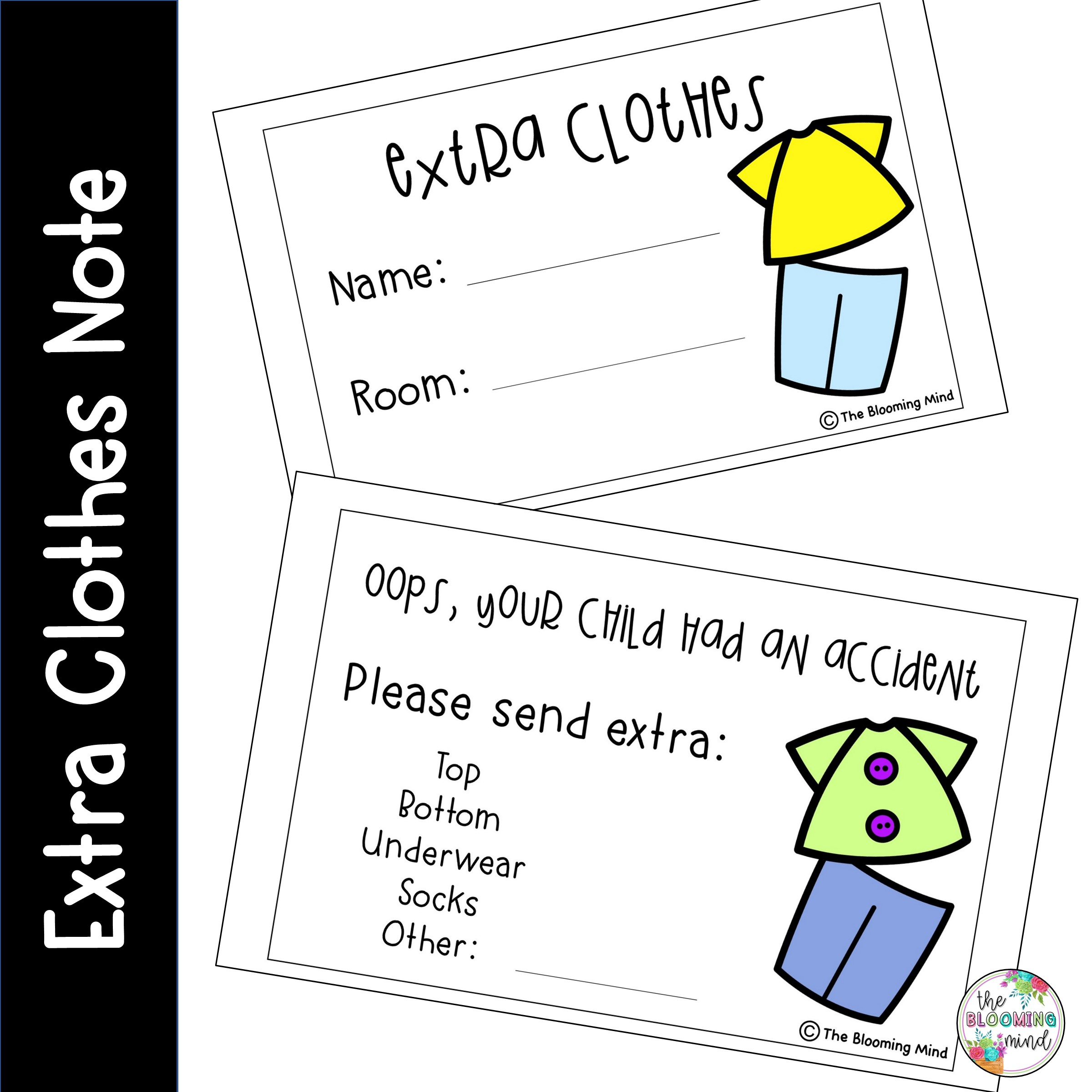 Extra Clothes Note Home | Made By Teachers